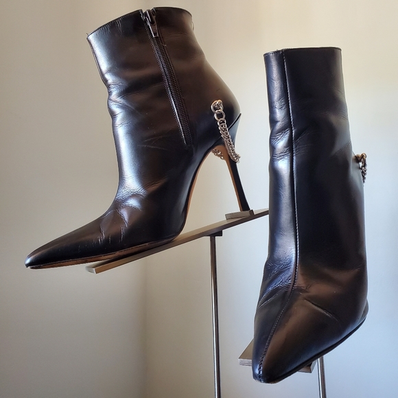 Manolo Blahnik | Shoes | Manolo Blahnik Lace Chain Ankle Boots | Poshmark